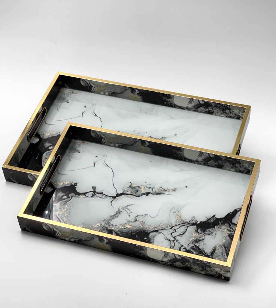 Rectangular Glass Tray Set - Da Rocha